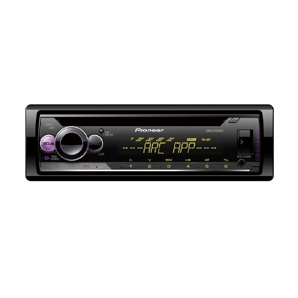 Pioneer DEH-S2250UI Single DIN Head Unit w/ Smartphone Support USB RCA ...